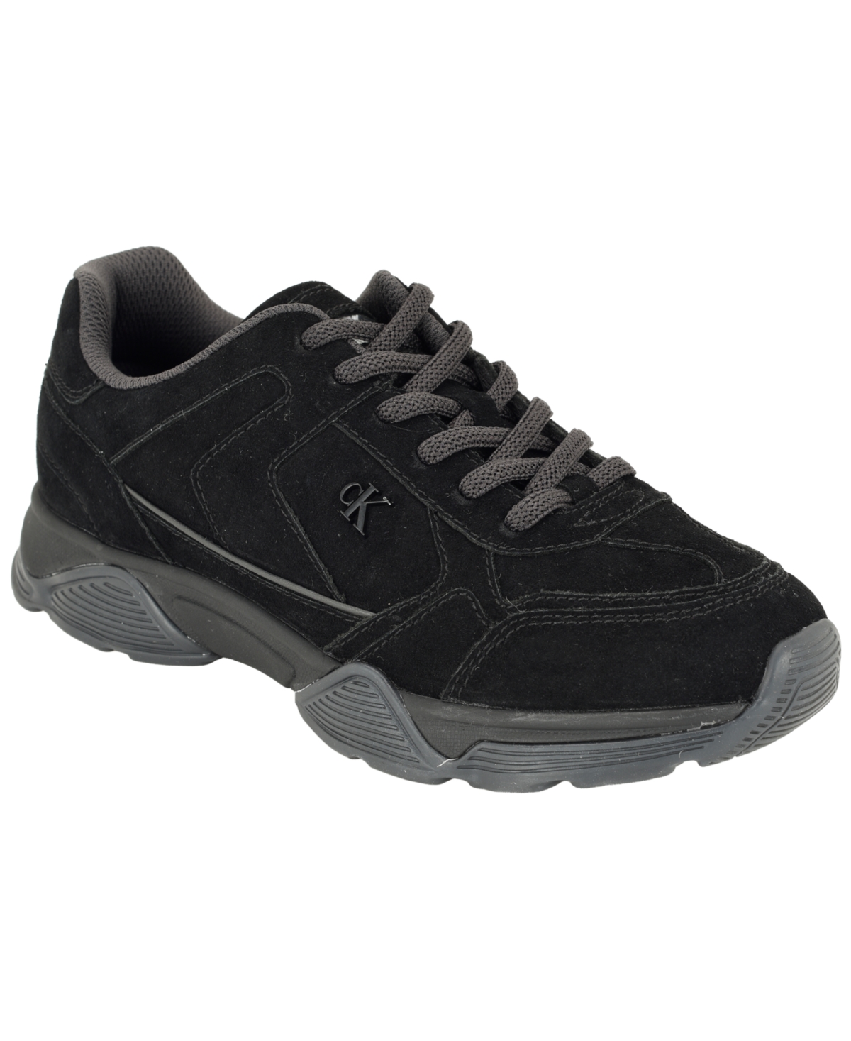 Click here for Calvin Klein Womens Renni Lace-Up Sneakers - Black prices