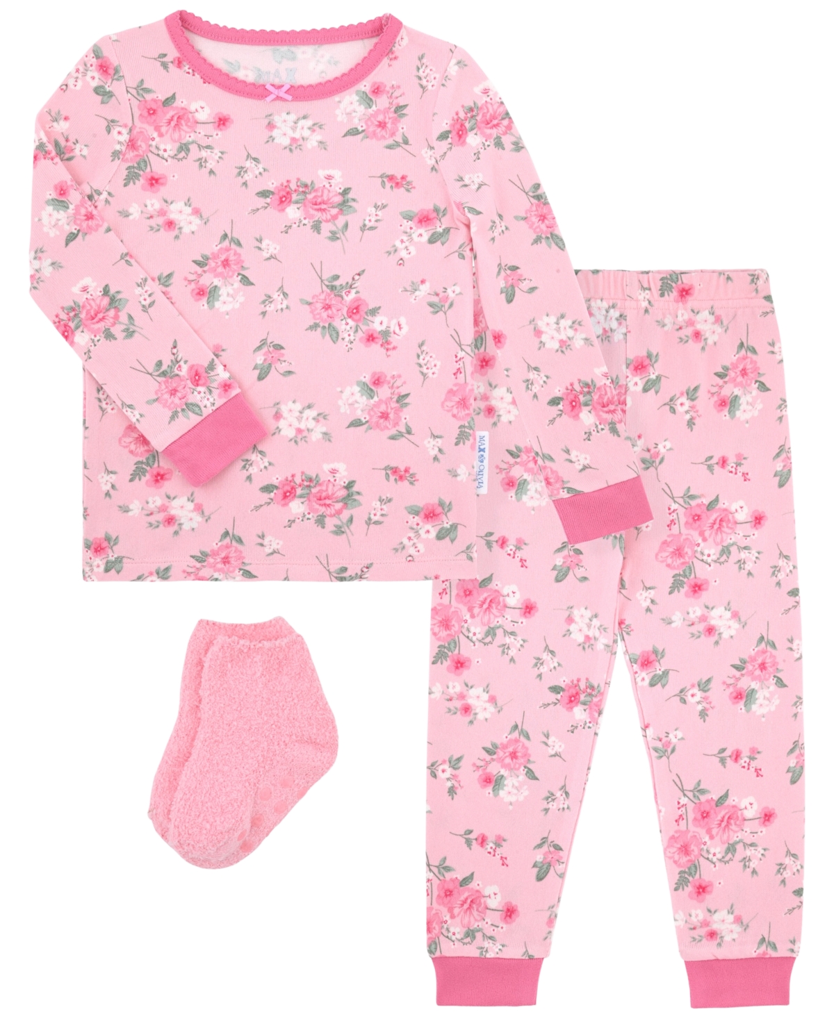 Click here for Max & Olivia Girls 12M-5T Ditsy Floral Pajama with... prices