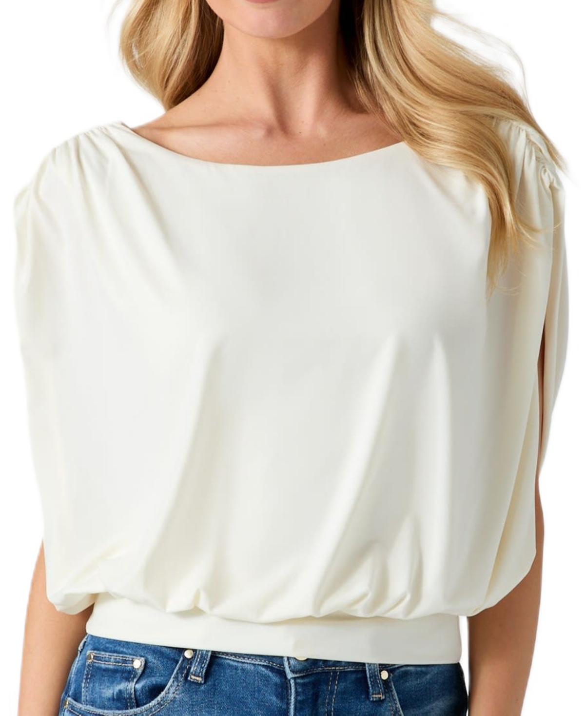 Click here for Guess Womens Aundrea Boat-Neck Draped Sleeveless T... prices