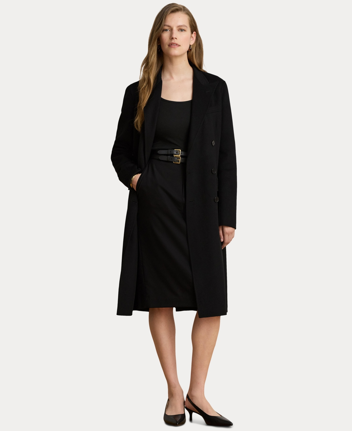 Click here for Lauren Ralph Lauren Womens Double-Breasted Wool-Bl... prices
