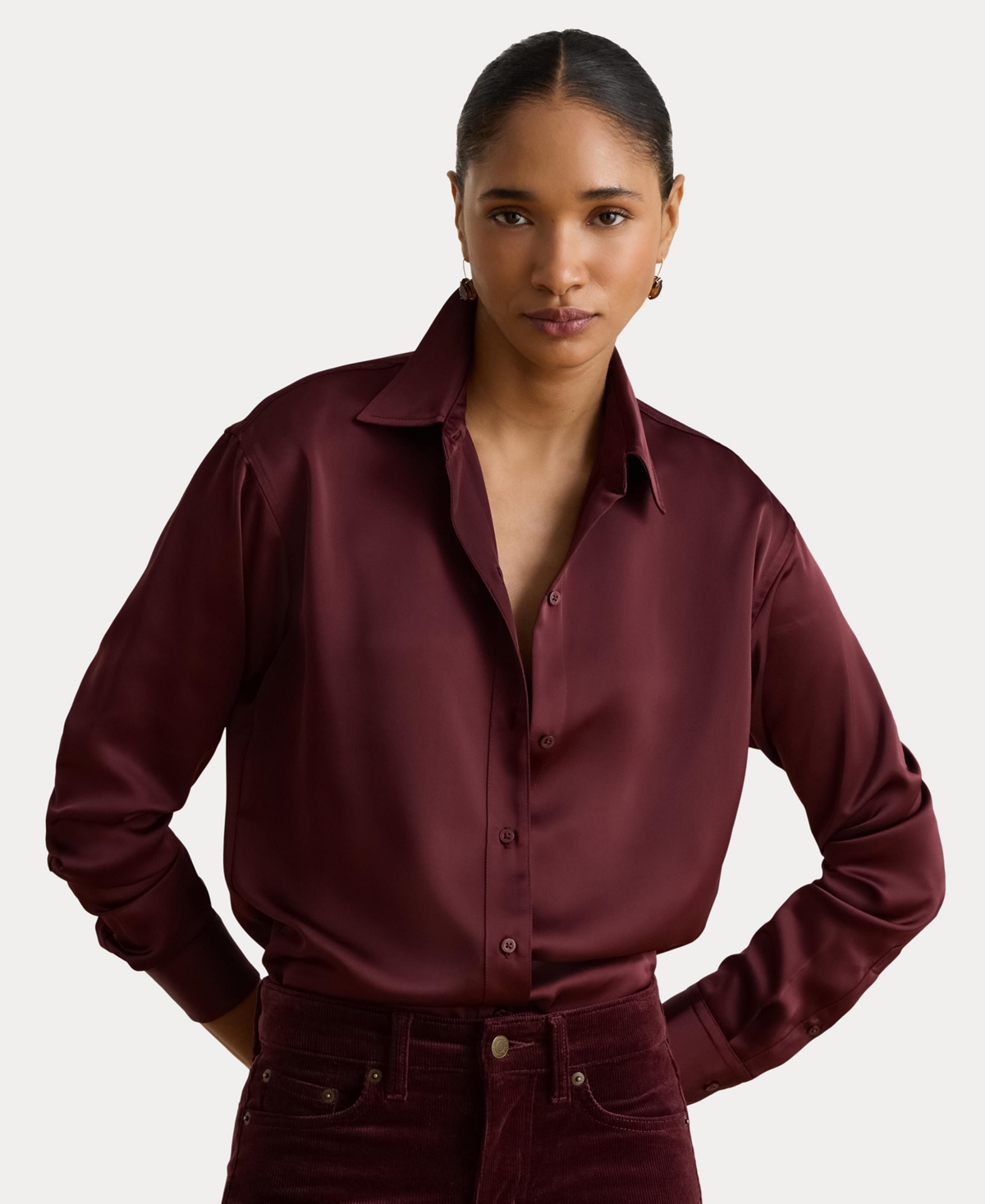 Click here for Lauren Ralph Lauren Womens Relaxed-Fit Satin Charm... prices