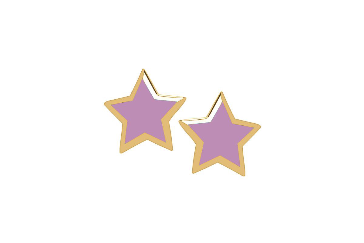 Click here for Lily Nily Enamel Star Stud Earrings in 14K - Purpl... prices