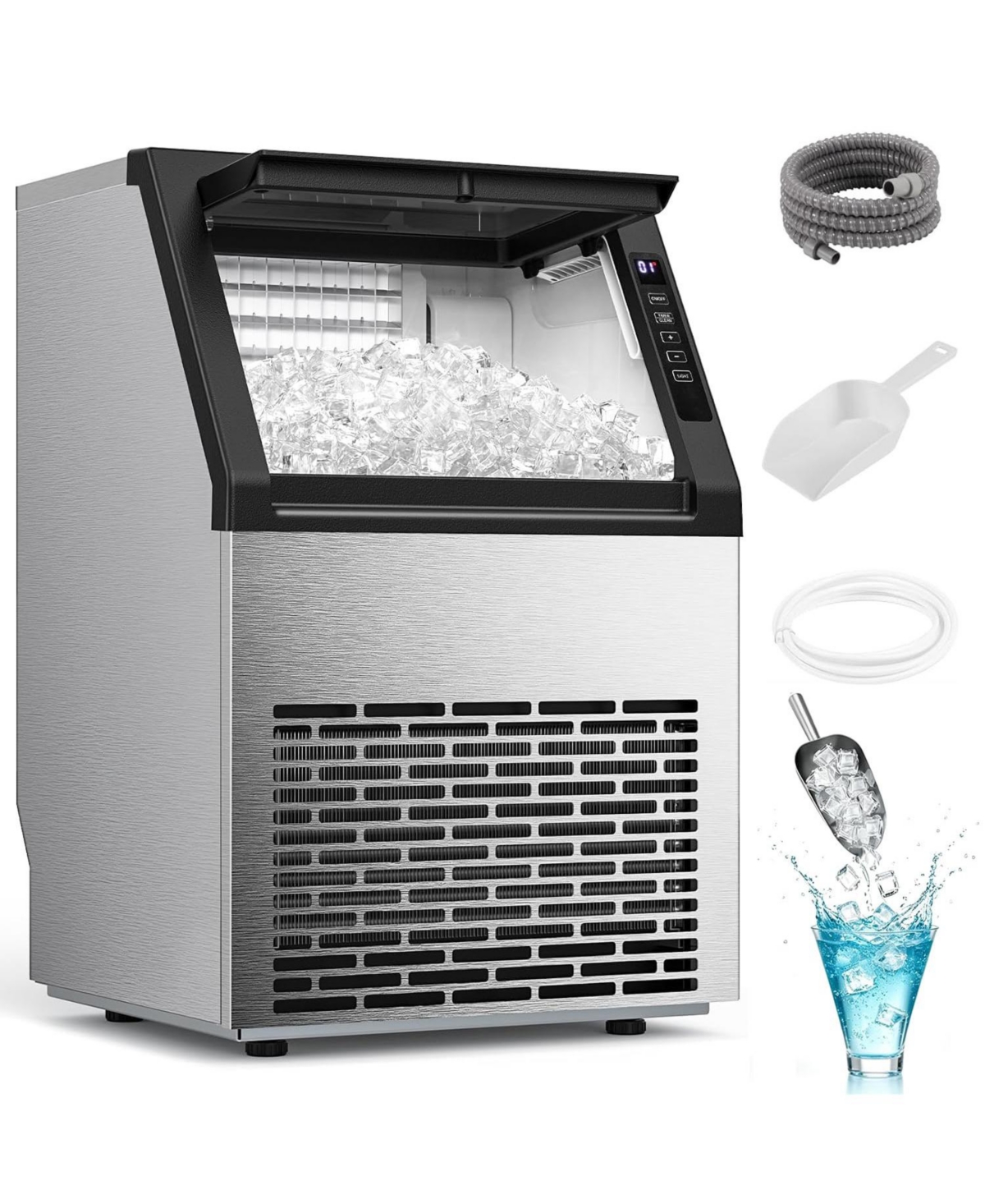 Click here for Cowsar Commercial Ice Maker 80 Lbs Per Day 24 Lbs... prices