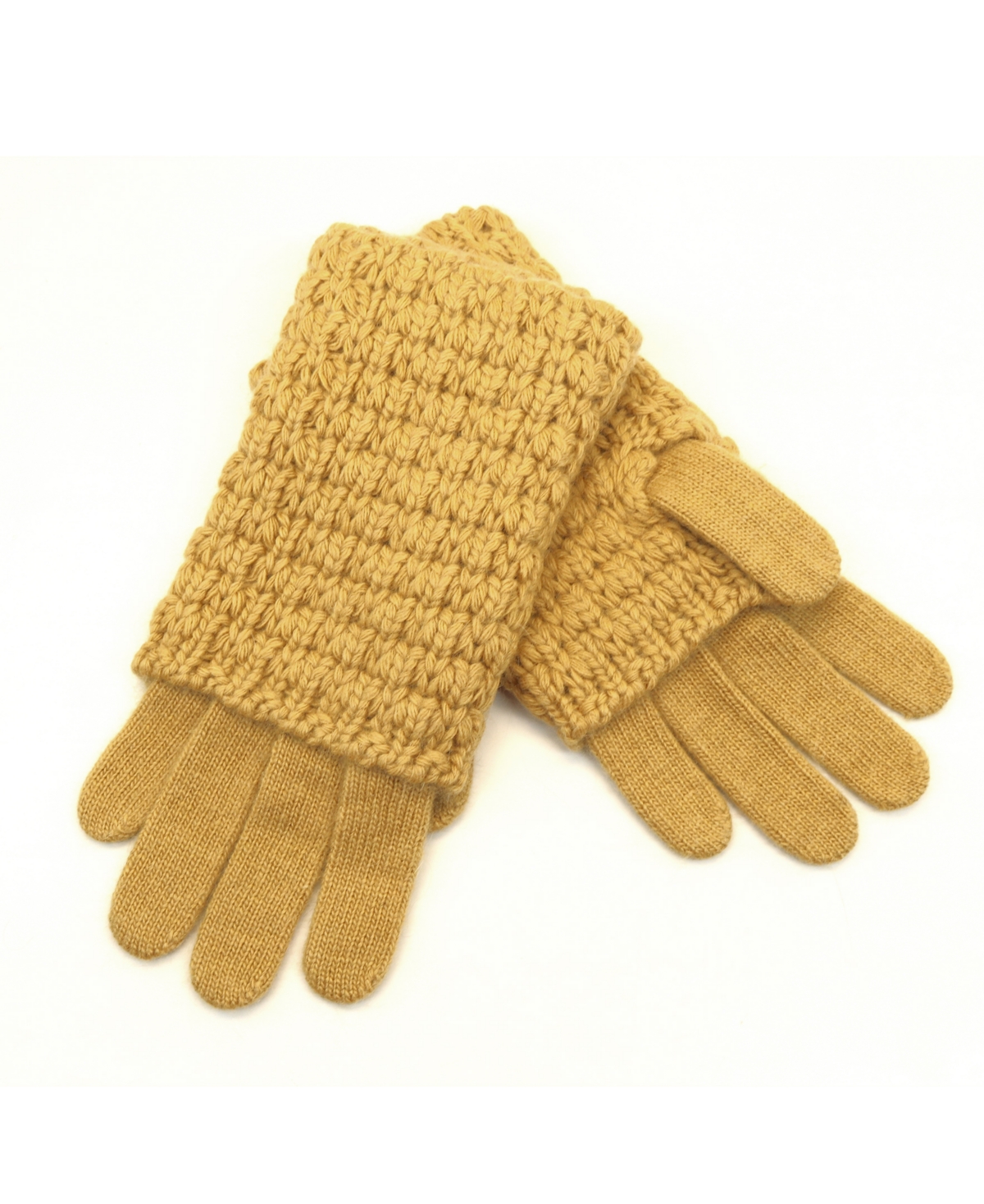 Click here for Portolano Chunky Knit Gloves - Mustard prices