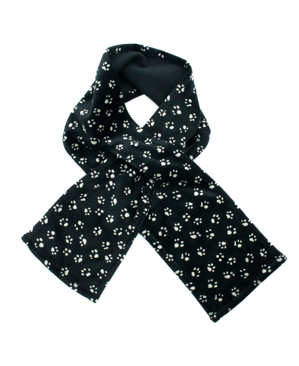 Click here for Portolano Paws Velvet Scarf - Black  White prices