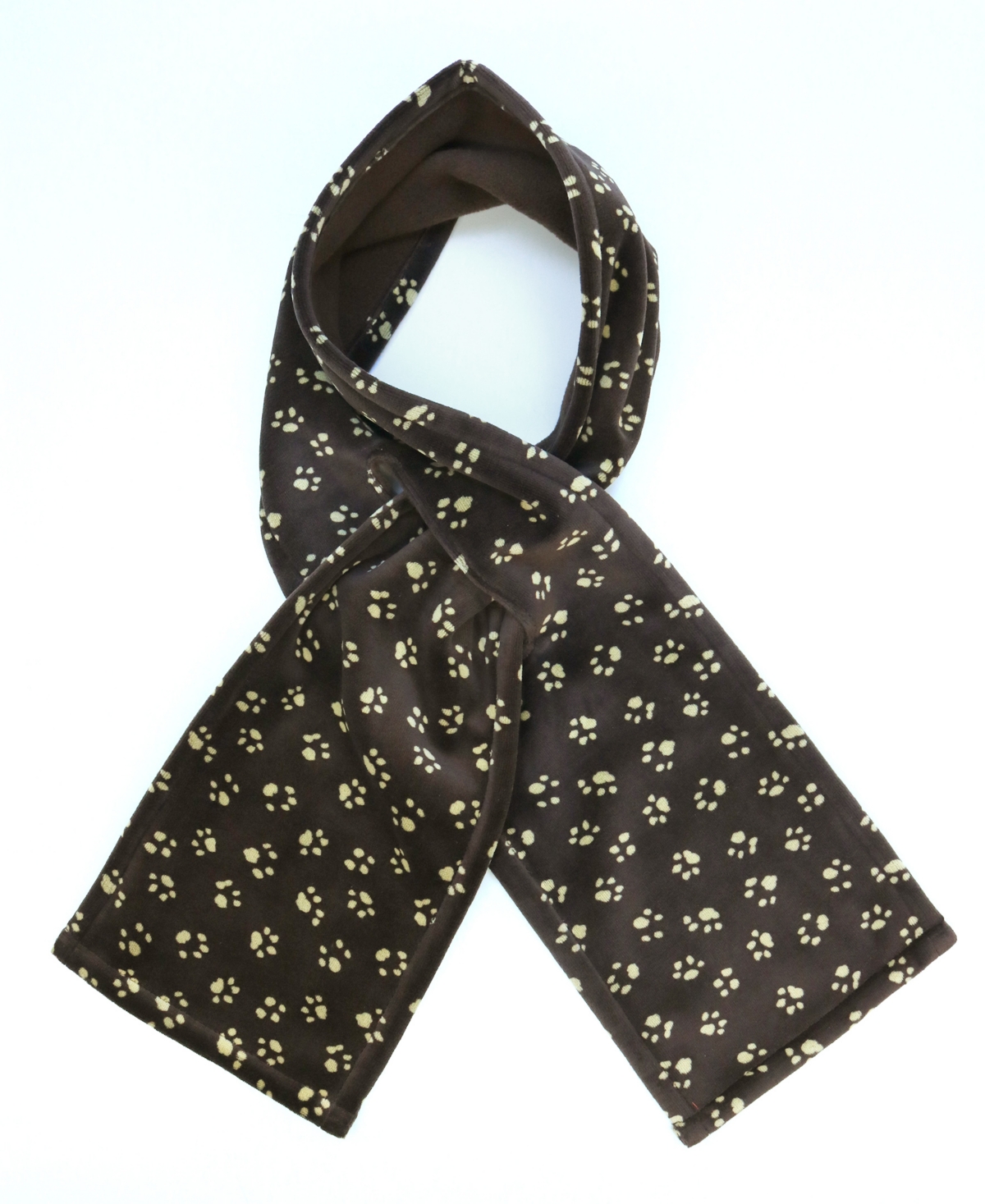 Click here for Portolano Paws Velvet Scarf - Brown  Beige prices