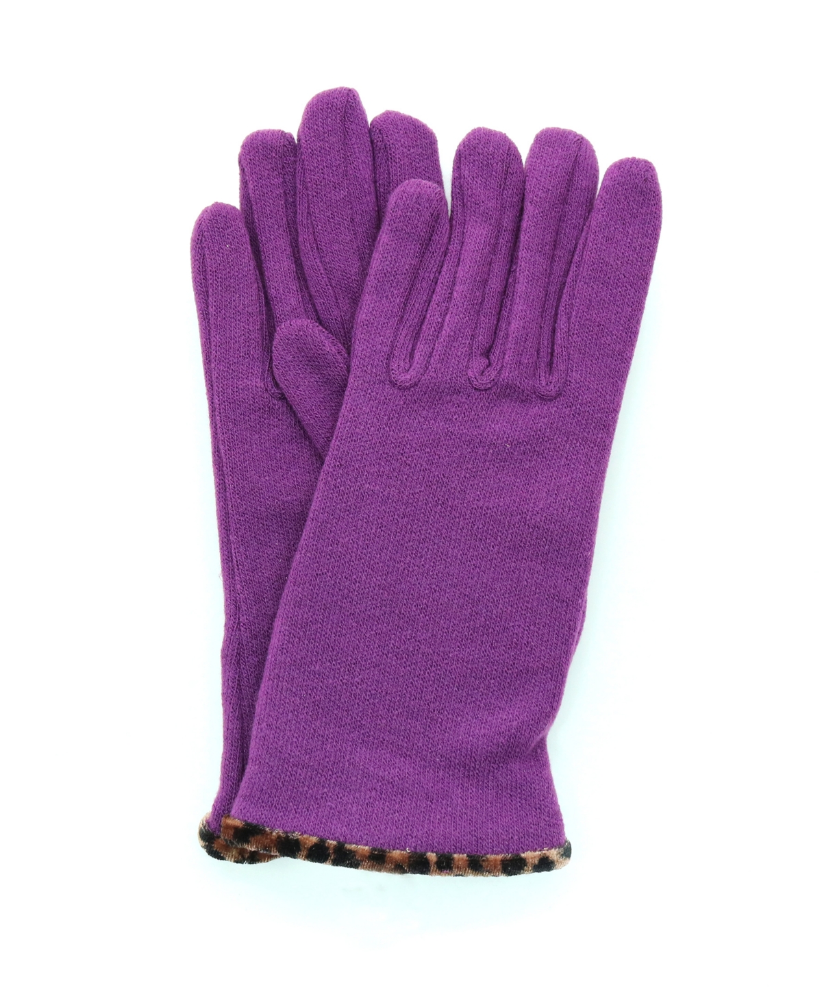 Click here for Portolano Animal Print Piping Gloves - Amethyst prices