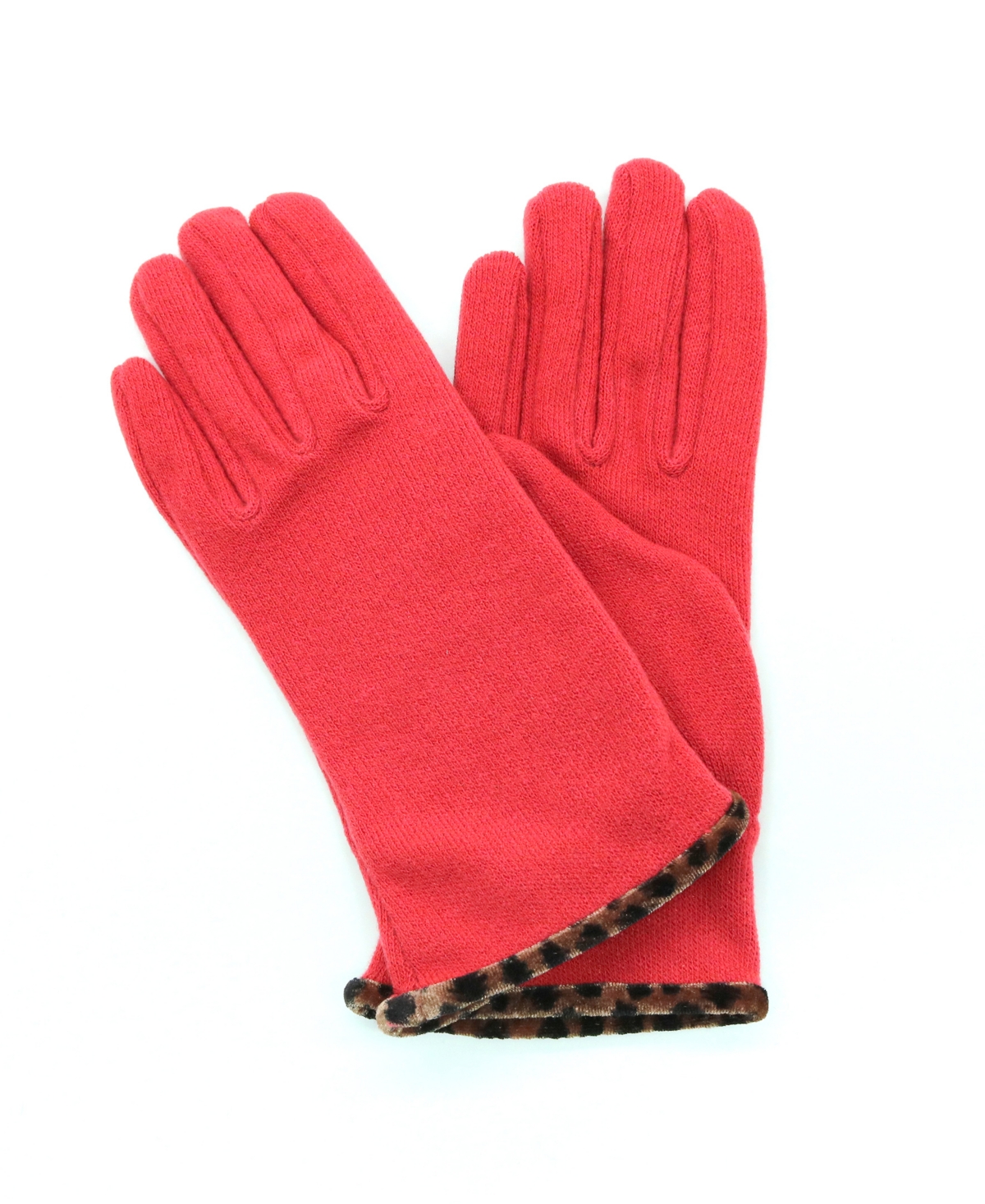 Click here for Portolano Animal Print Piping Gloves - Red prices