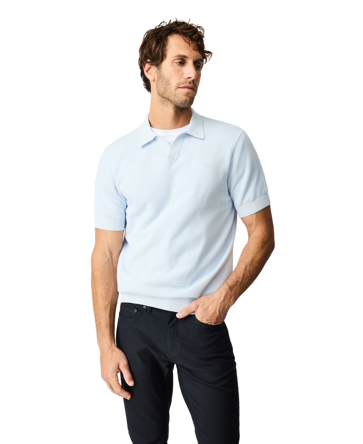 Click here for Rodd & Gunn Mens Avalon Knit Polo Shirt - Sky prices
