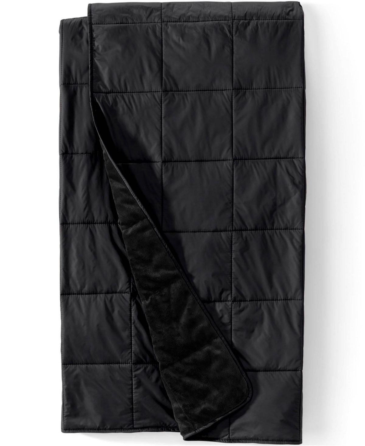 Click here for Lands End Wanderweight Packable Throw Blanket - Bl... prices