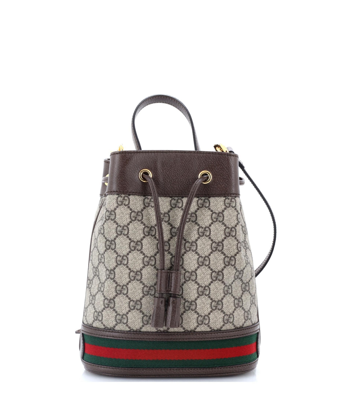 Click here for Pre-Owned Gucci Small Ophidia Bucket Bag Gg Coated... prices