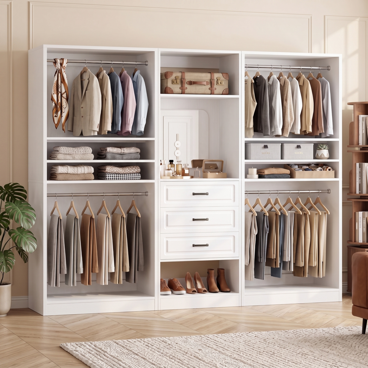 Click here for Aheaplus Closet System Set with Mirror and Shelves... prices