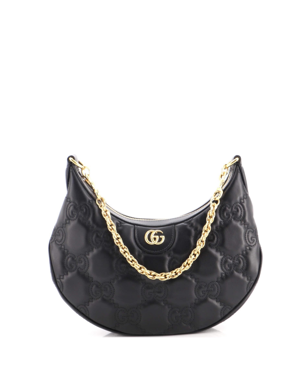 Click here for Pre-Owned Gucci Small Half Moon Hobo Gg Matelasse... prices