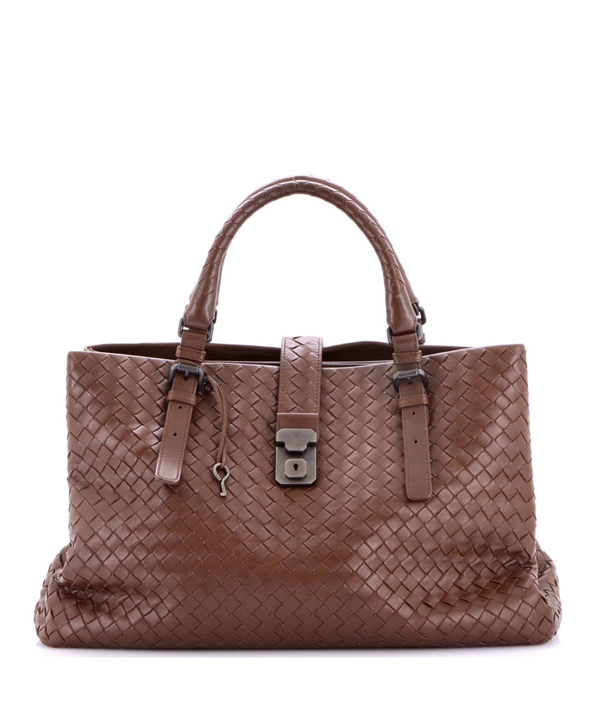 Click here for Pre-Owned Bottega Veneta Medium Roma Bag Intreccia... prices