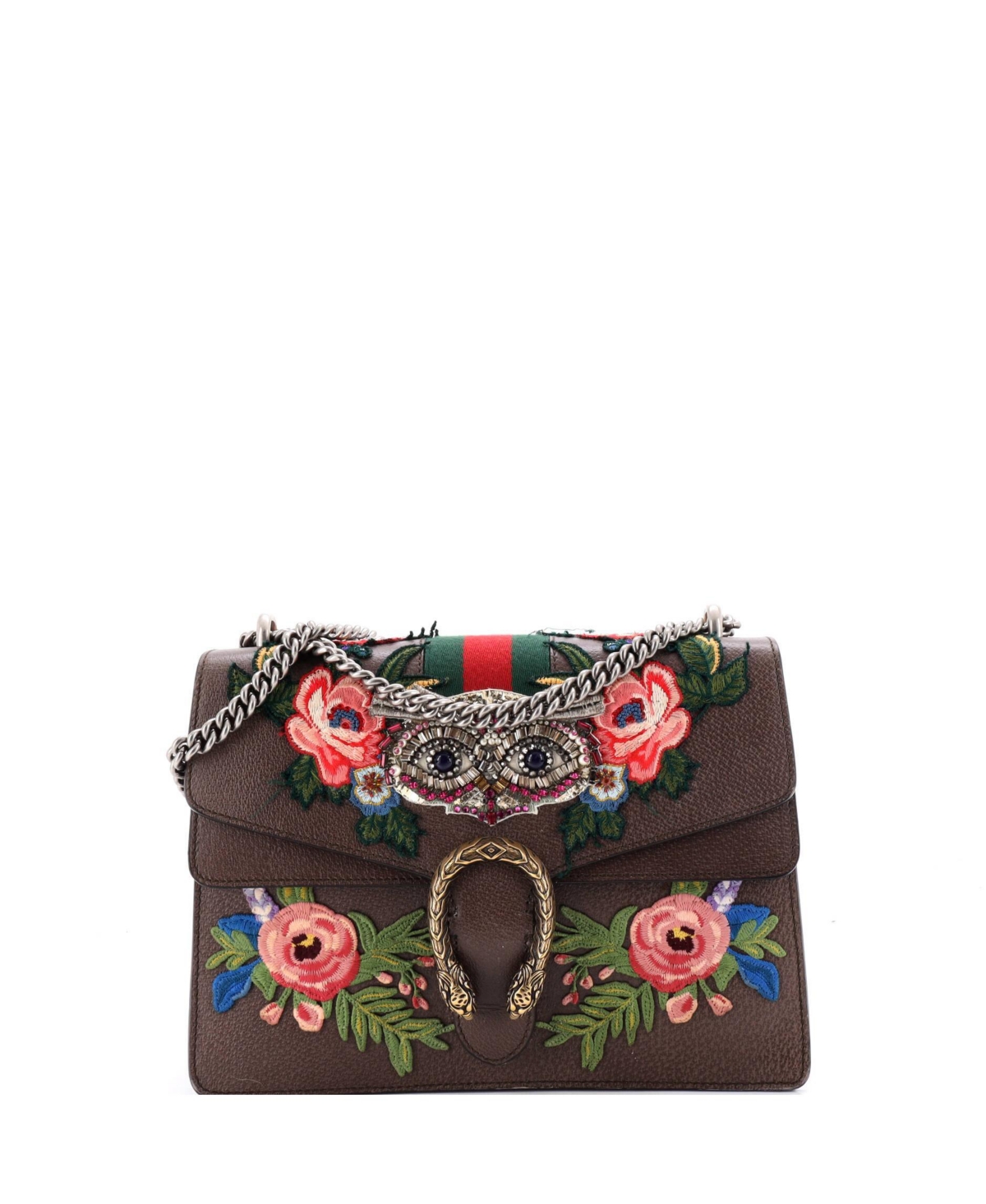 Click here for Pre-Owned Gucci Medium Web Dionysus Bag Embellishe... prices