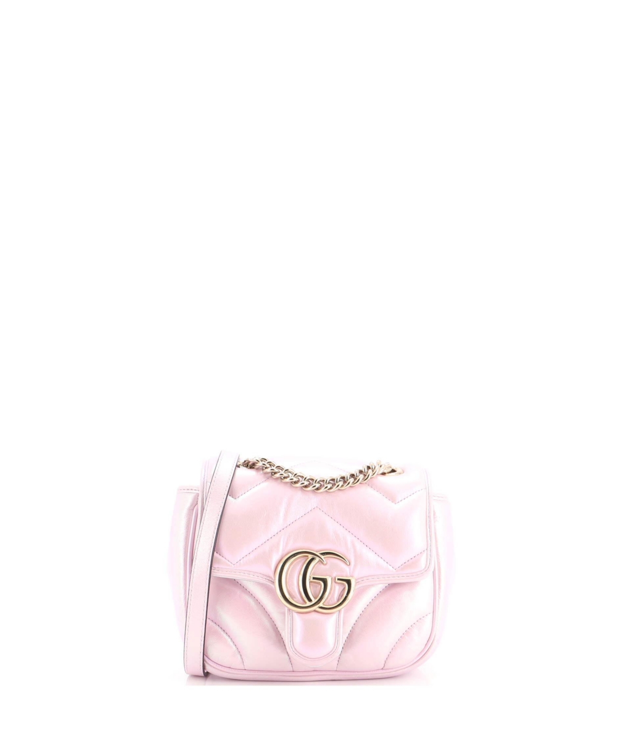Click here for Pre-Owned Gucci Mini Gg Marmont Square Flap Bag Ch... prices