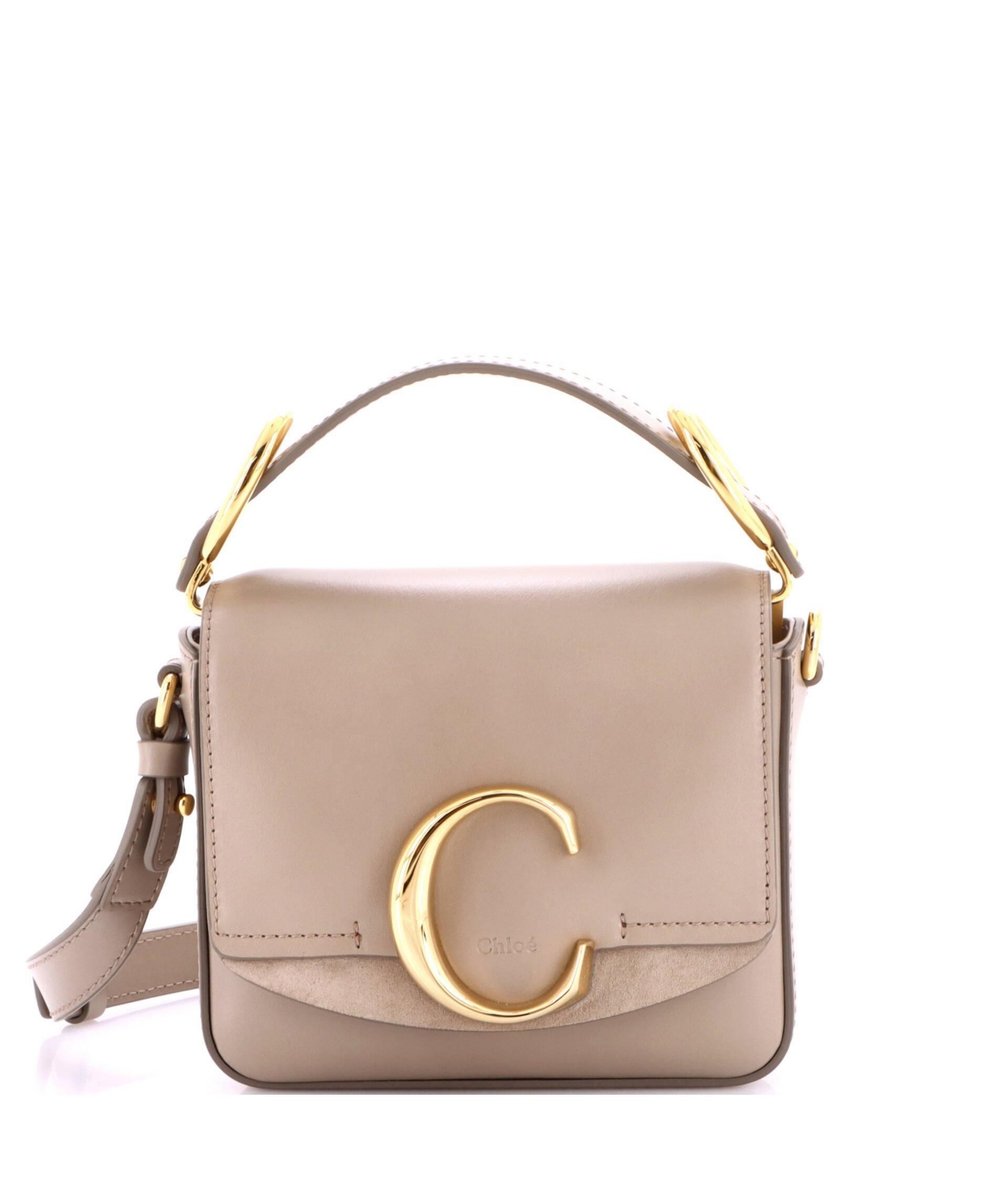Click here for Pre-Owned Chloe Mini C Double Carry Bag Leather -... prices