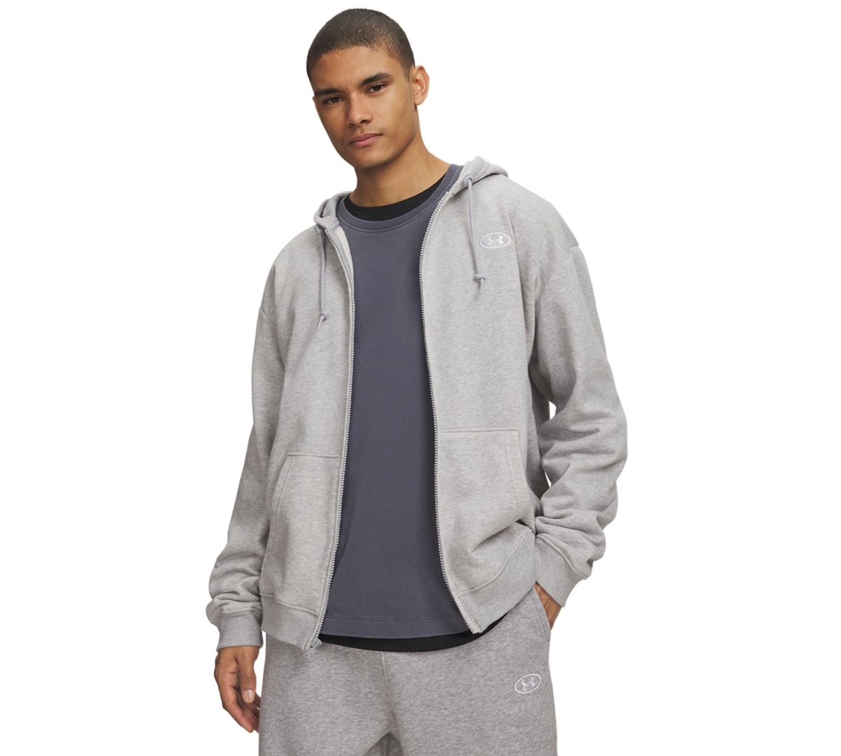 Click here for Under Armour Mens Rival Full-Zip Hoodie - Mod Gray... prices