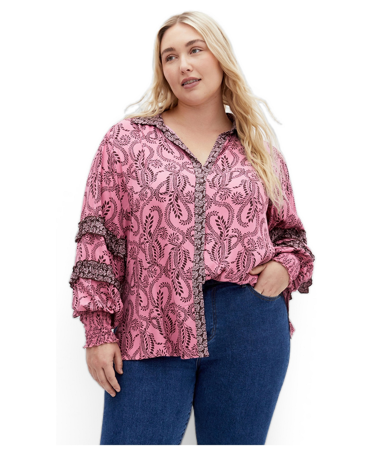 Click here for City Chic Womens Plus Size Dreamweaver Shirt - Pin... prices
