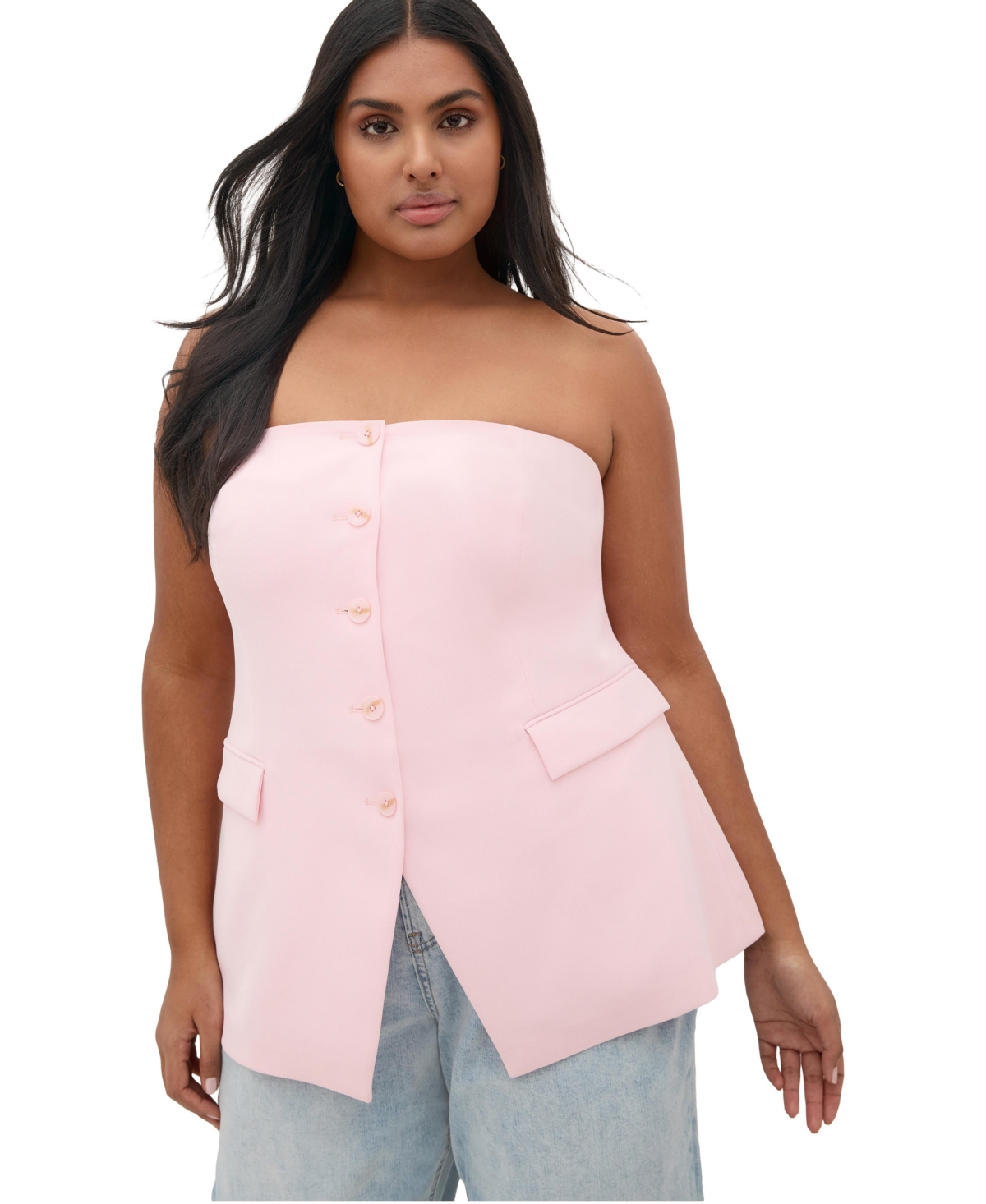 Click here for City Chic Womens Holly Bustier Top - Soft pink prices