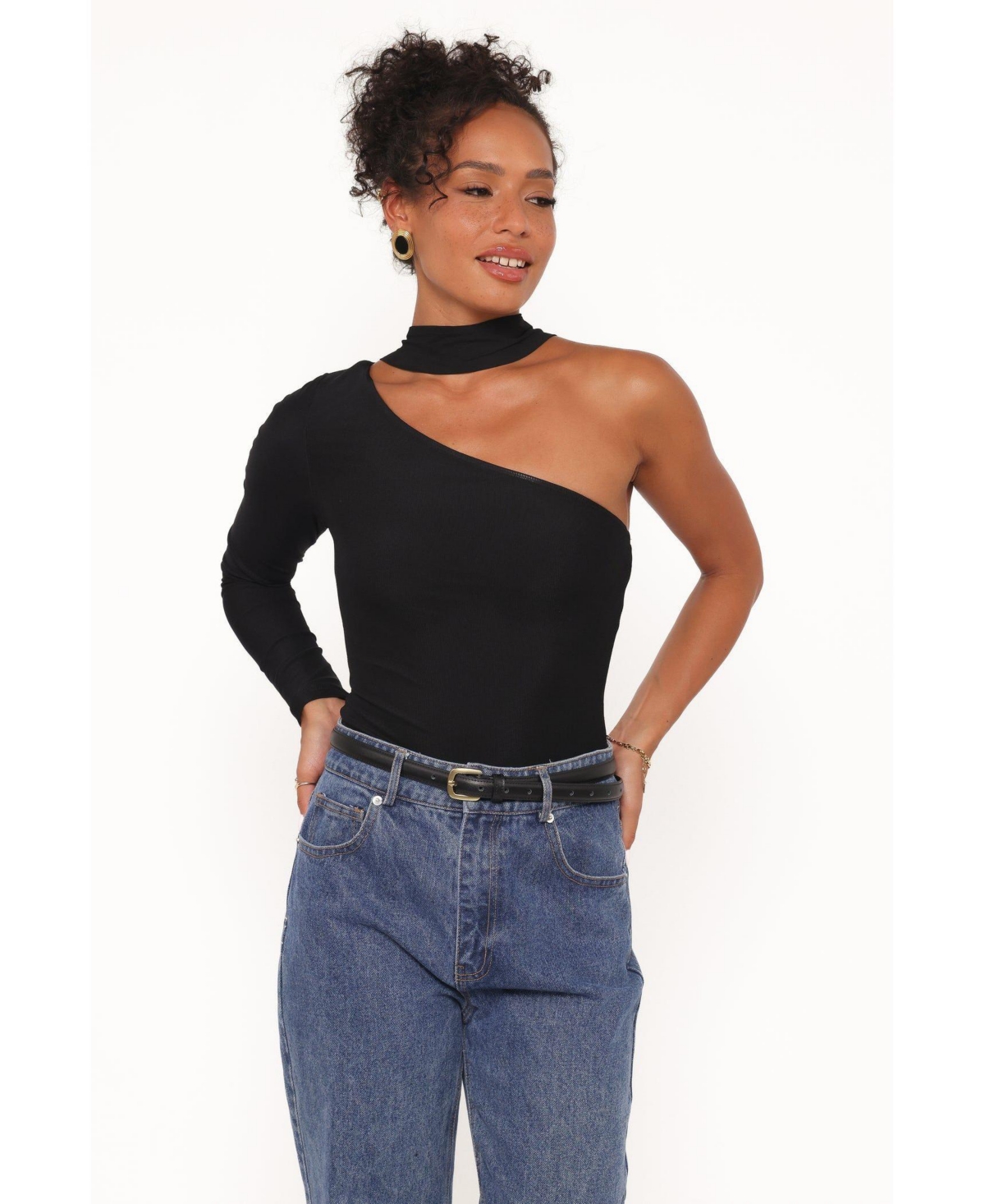 Click here for Petal and Pup Womens Carlie Mesh One Shoulder Top... prices