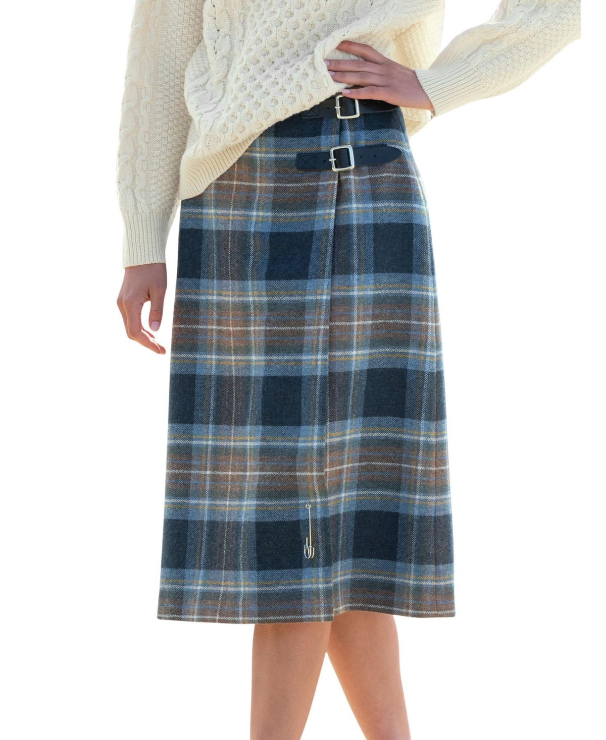 Click here for Celtic & Co. Womens British Midi Celt Kilt - Blue... prices