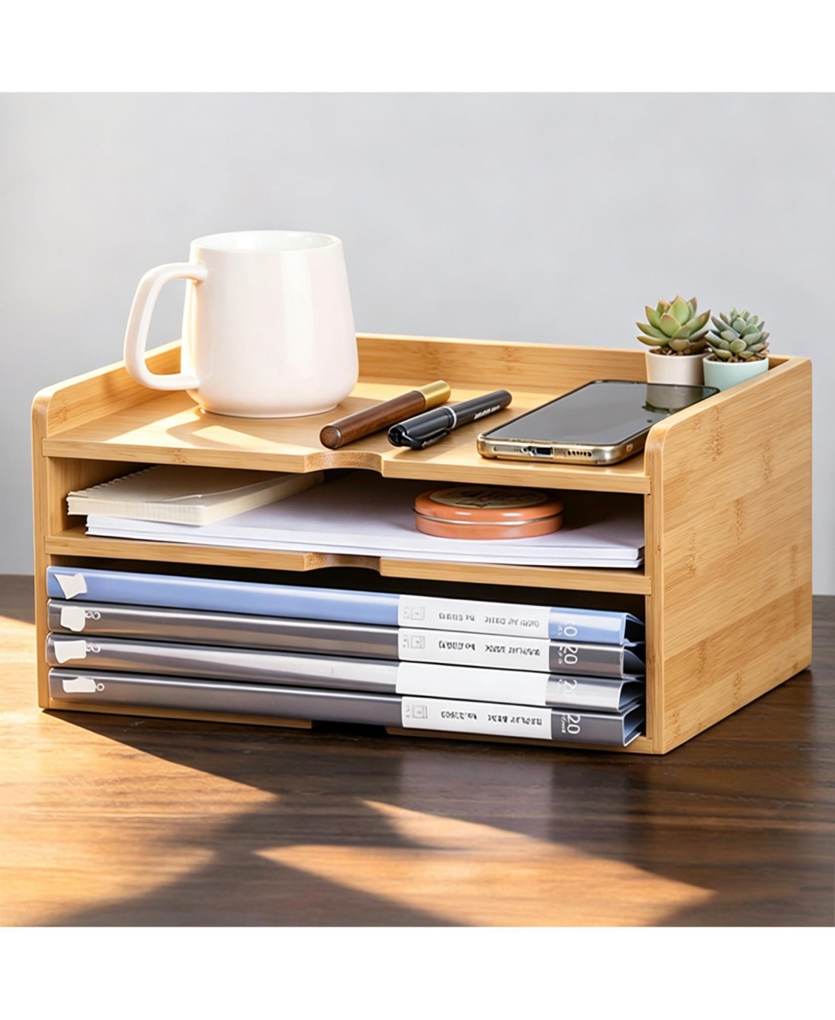 Click here for Danrong Solid Wood Desk Organizer Stackable File T... prices