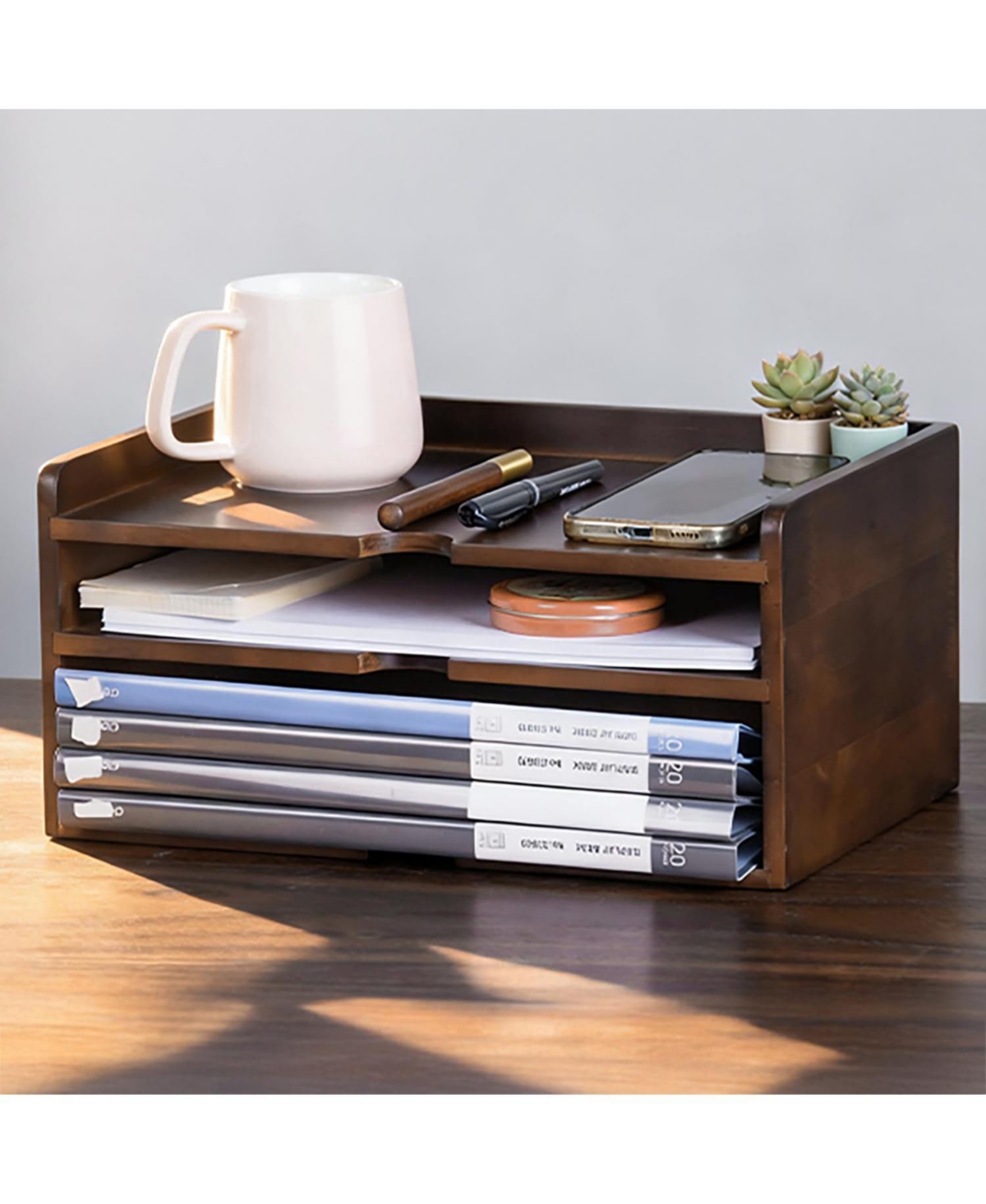 Click here for Danrong Solid Wood Desk Organizer Stackable File T... prices