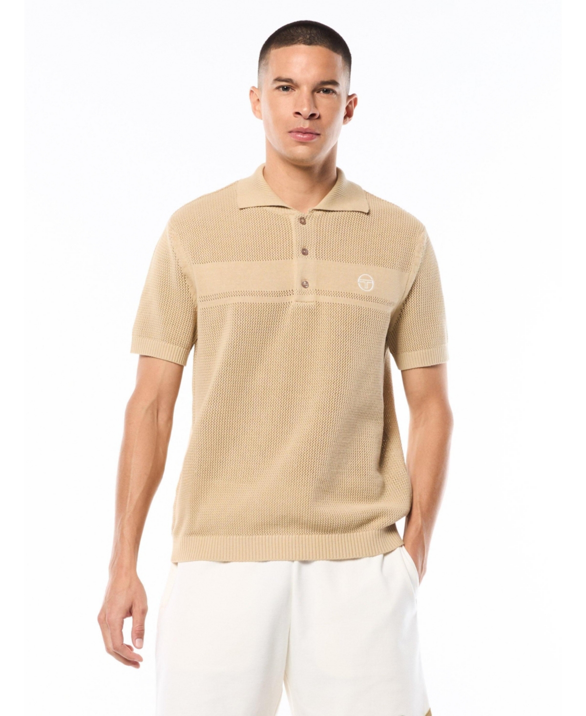 Click here for Sergio Tacchini Mens Sabino Knit Polo Shirt - Moja... prices
