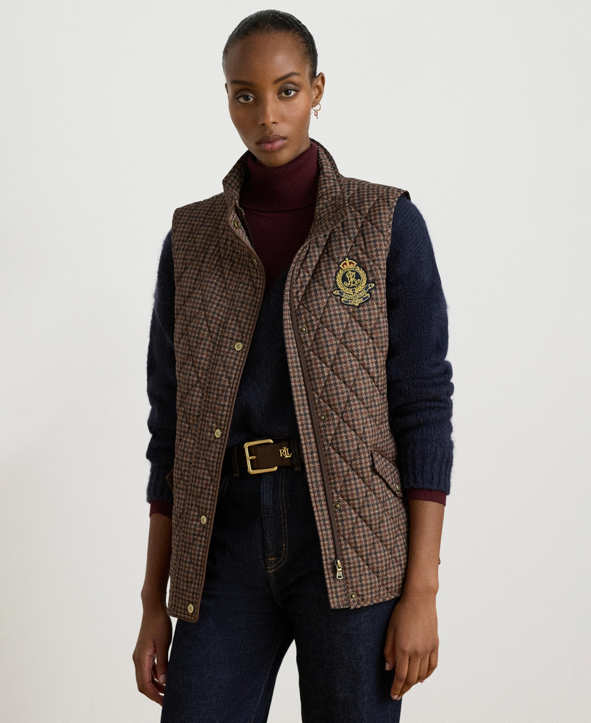 Click here for Lauren Ralph Lauren Womens Crested Vest - Legacy C... prices