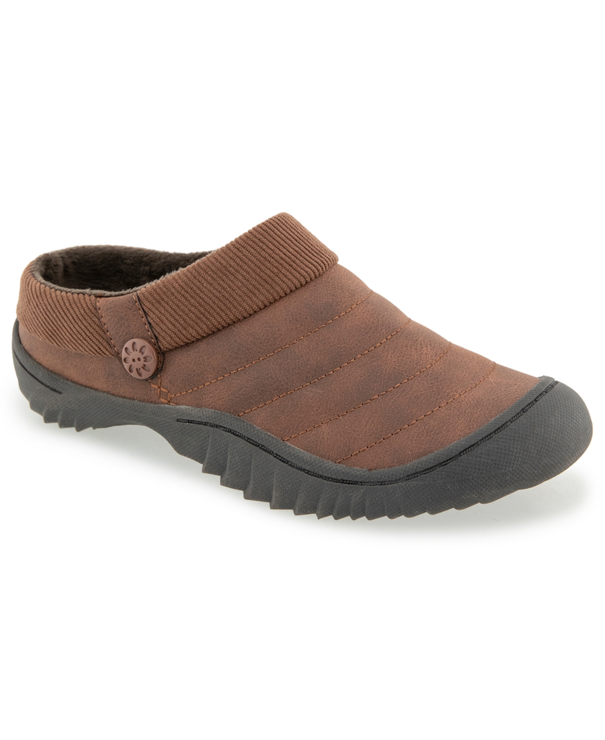 Click here for Jbu Womens Judith Casual Slip-On Clogs - Brown prices