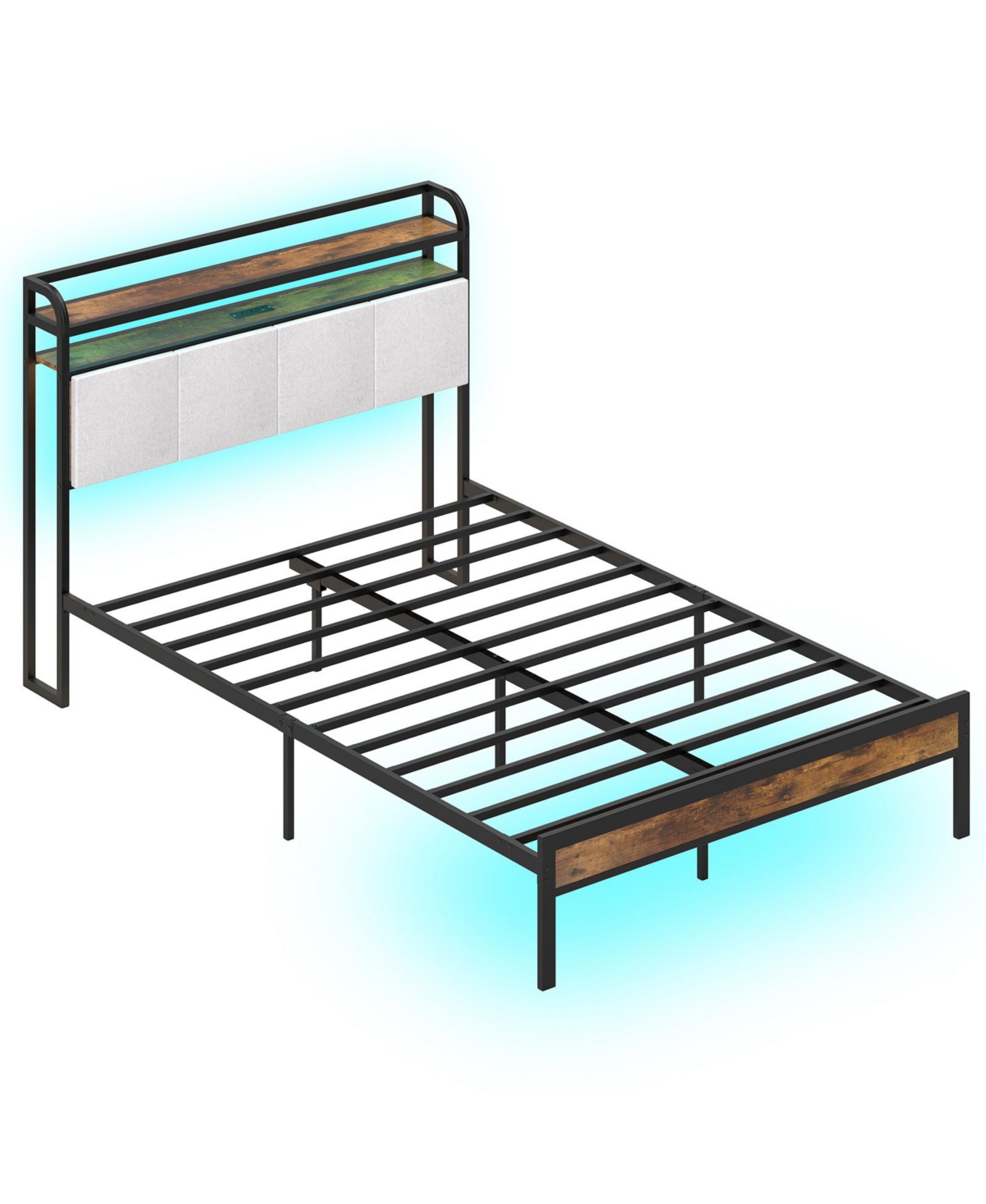 Click here for Slickblue Modern Bed Frame with Led Lighting and C... prices
