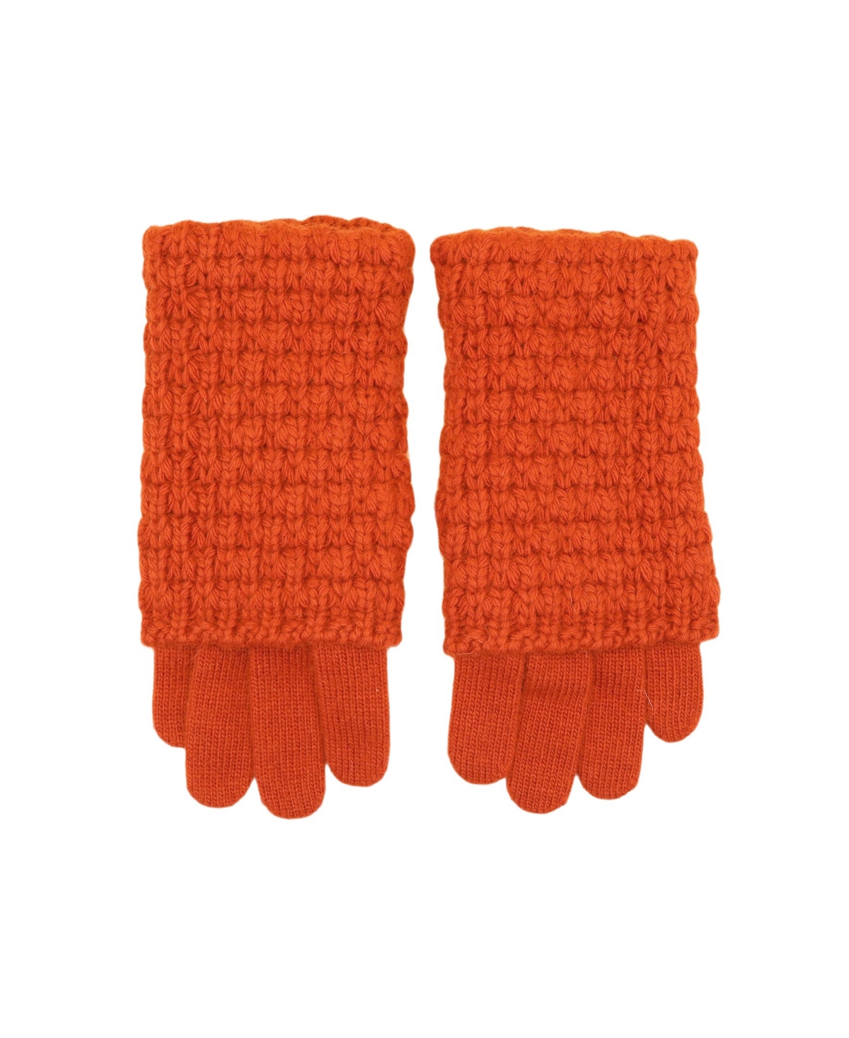 Click here for Portolano Chunky Knit Gloves - Rust prices
