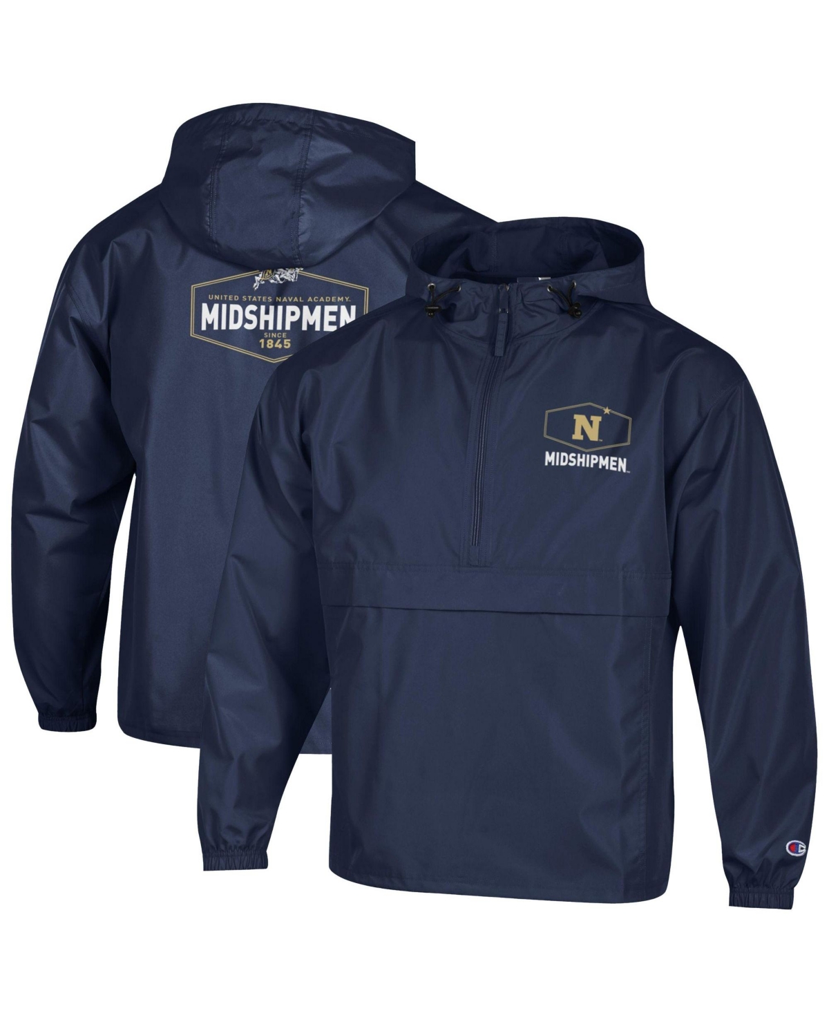 Click here for Champion Mens Navy Midshipmen Delay Packable Half-... prices