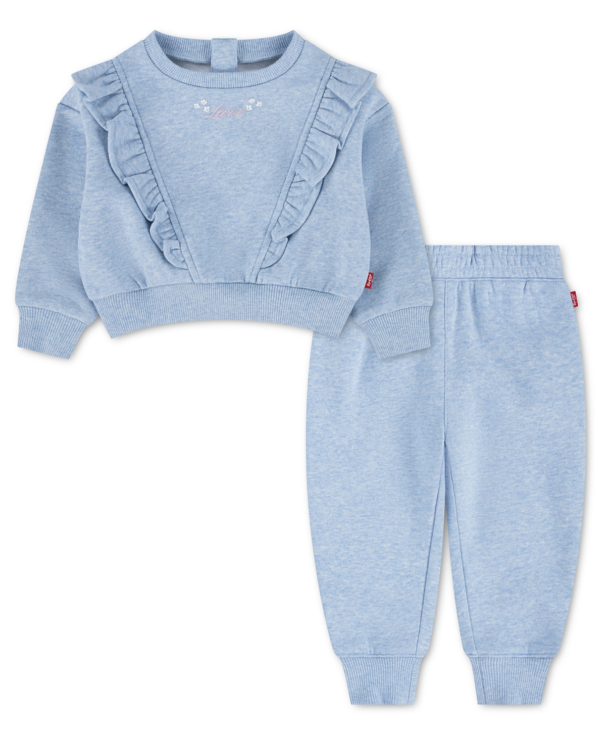 Click here for Levis Baby Girls Ruffled Crewneck Sweatshirt and J... prices