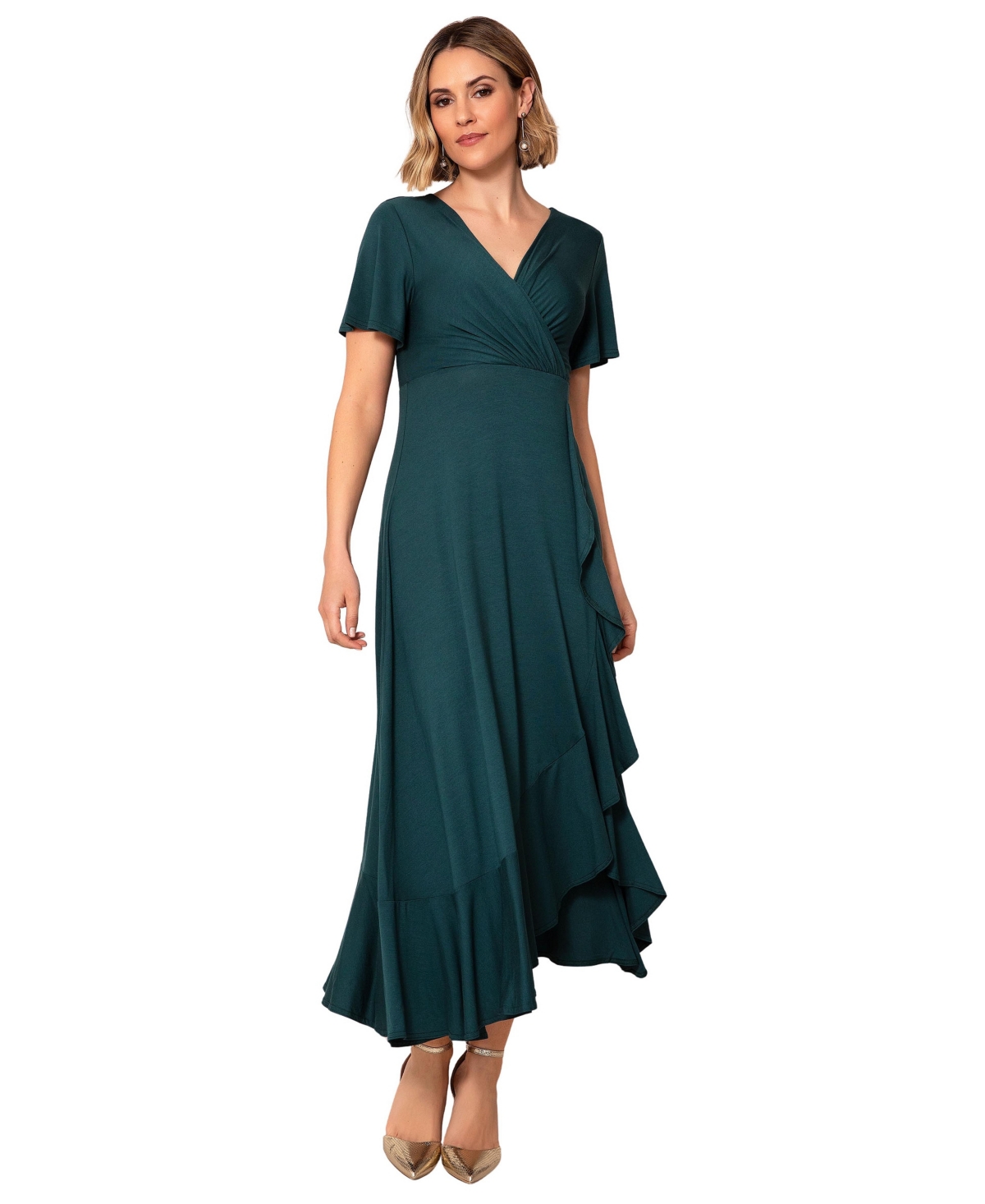 Click here for Alie Street London Womens Waterfall Ruffle Wrap Mi... prices