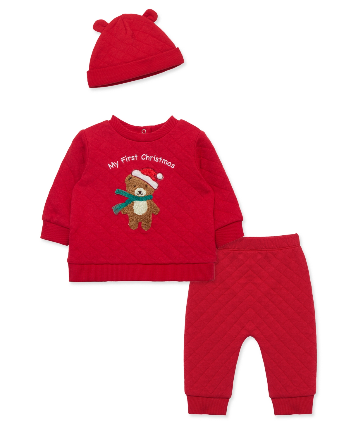 Click here for Little Me Baby Boys Holiday Bear Graphic Top  Pant... prices