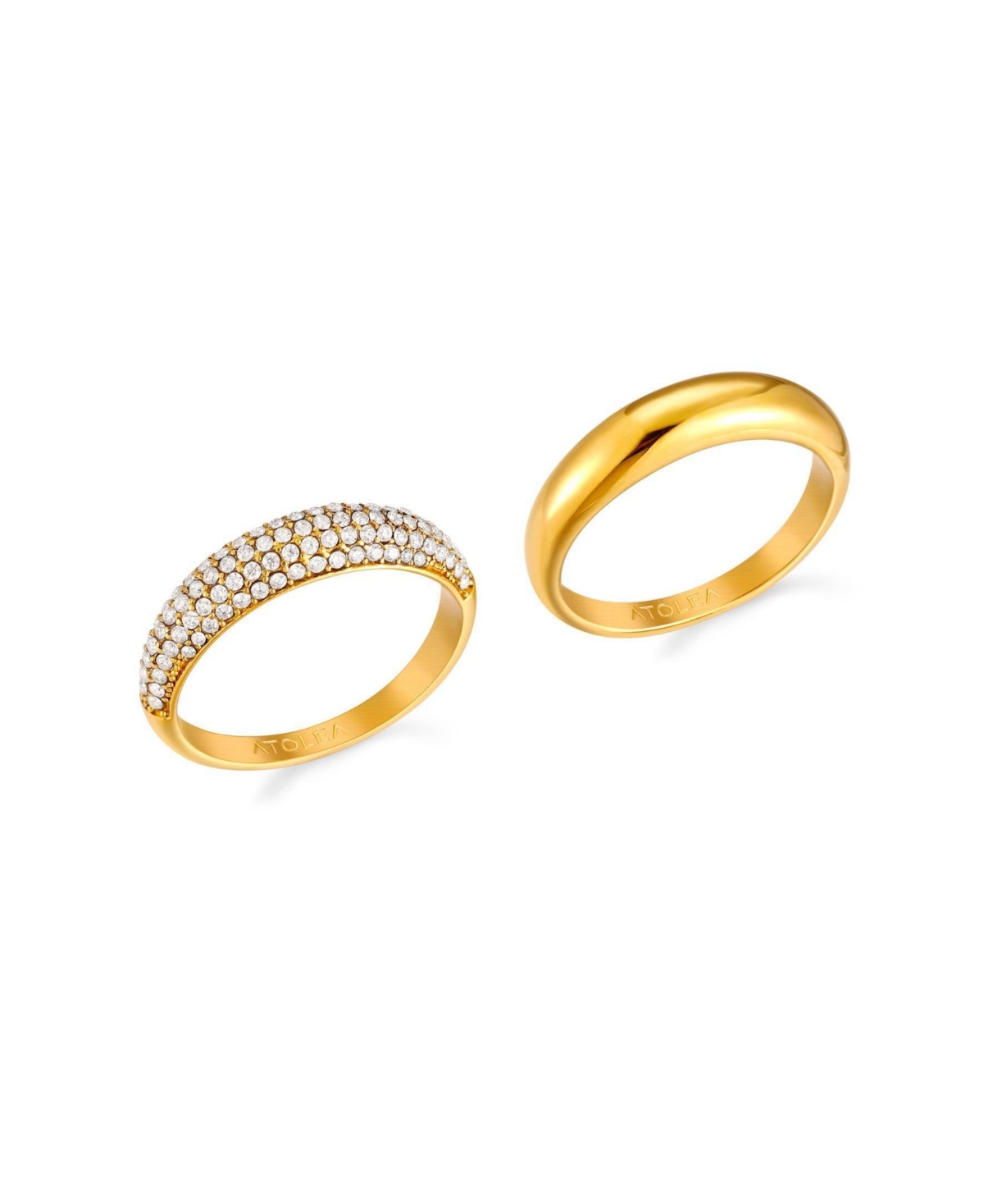 Click here for Atolea Day and Night Ring Set - Gold prices