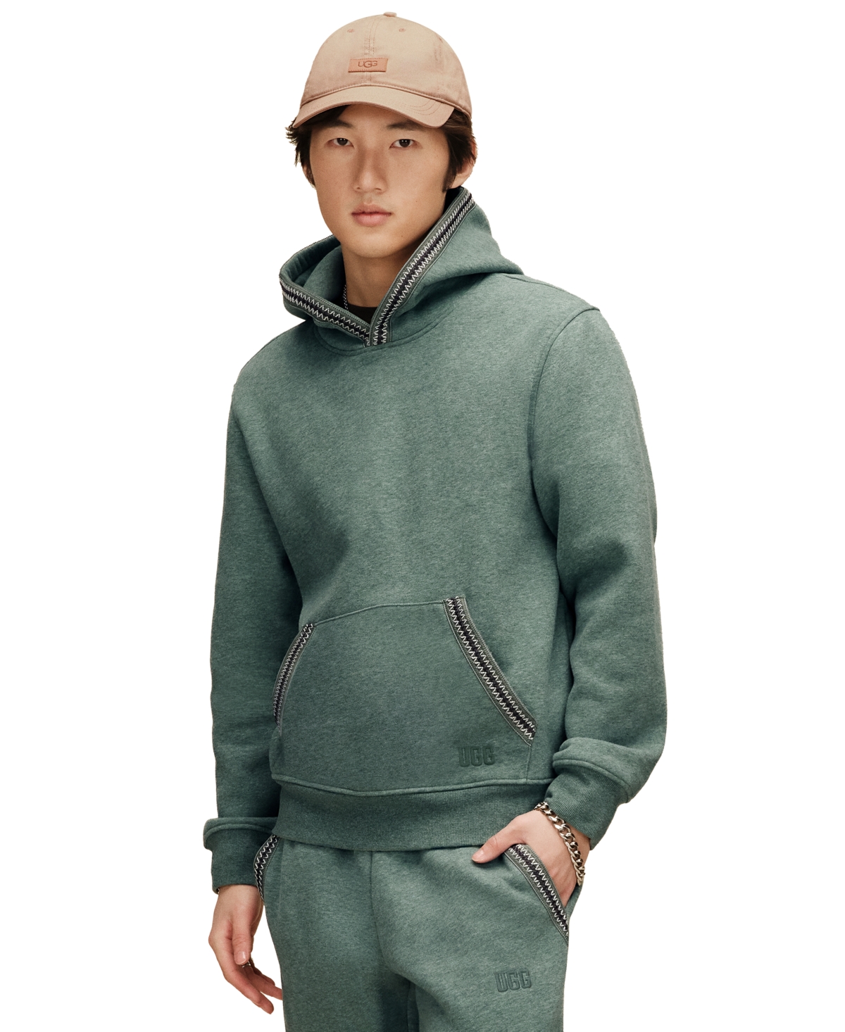 Click here for Ugg Mens Tasman Long Sleeves Hoodie - Green Stone... prices