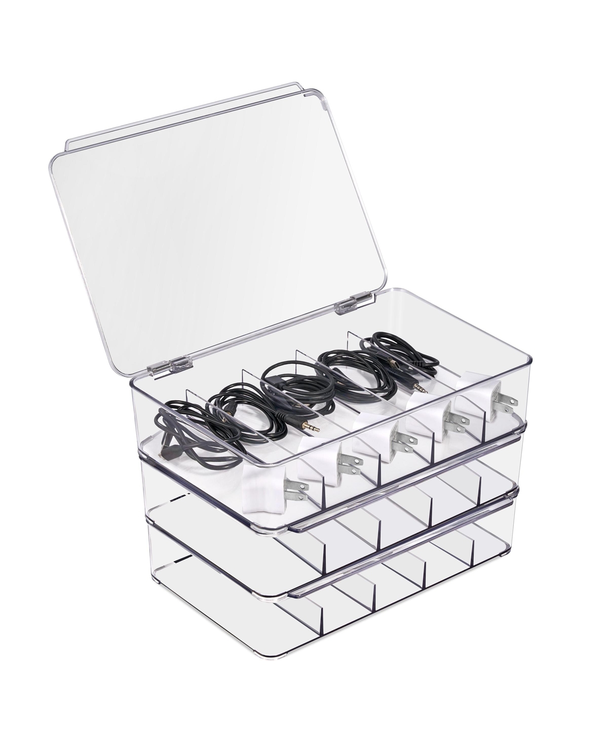 Click here for Sorbus Clear Cable Organizer Boxes with Lid - for... prices