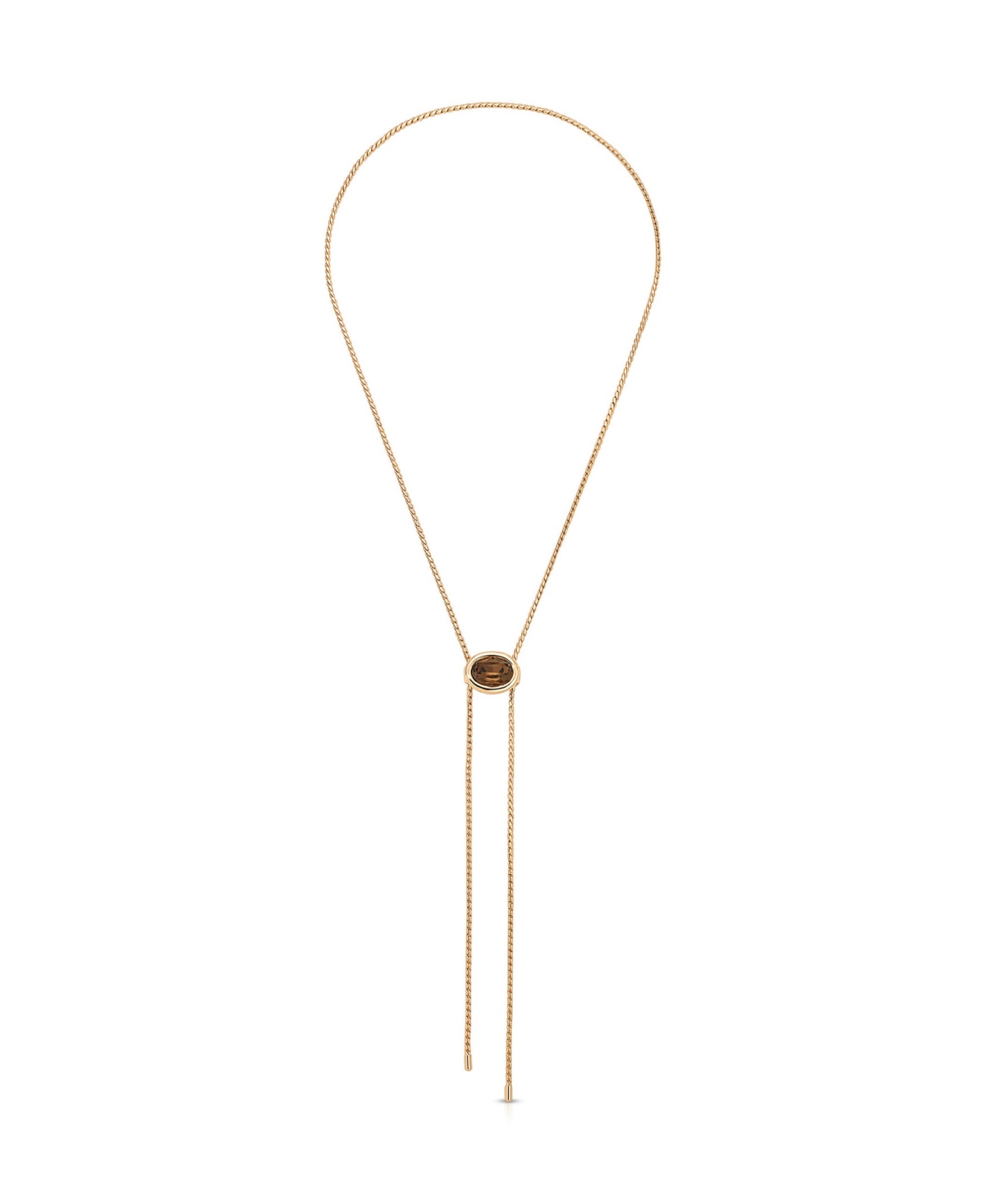 Click here for Ettika Crystal Bezel Bolo Necklace - Smokey Quartz prices