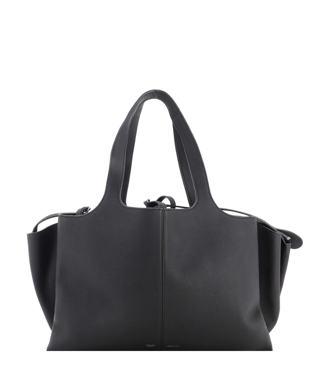 Click here for Pre-Owned Celine Medium Tri-Fold Shoulder Bag Grai... prices
