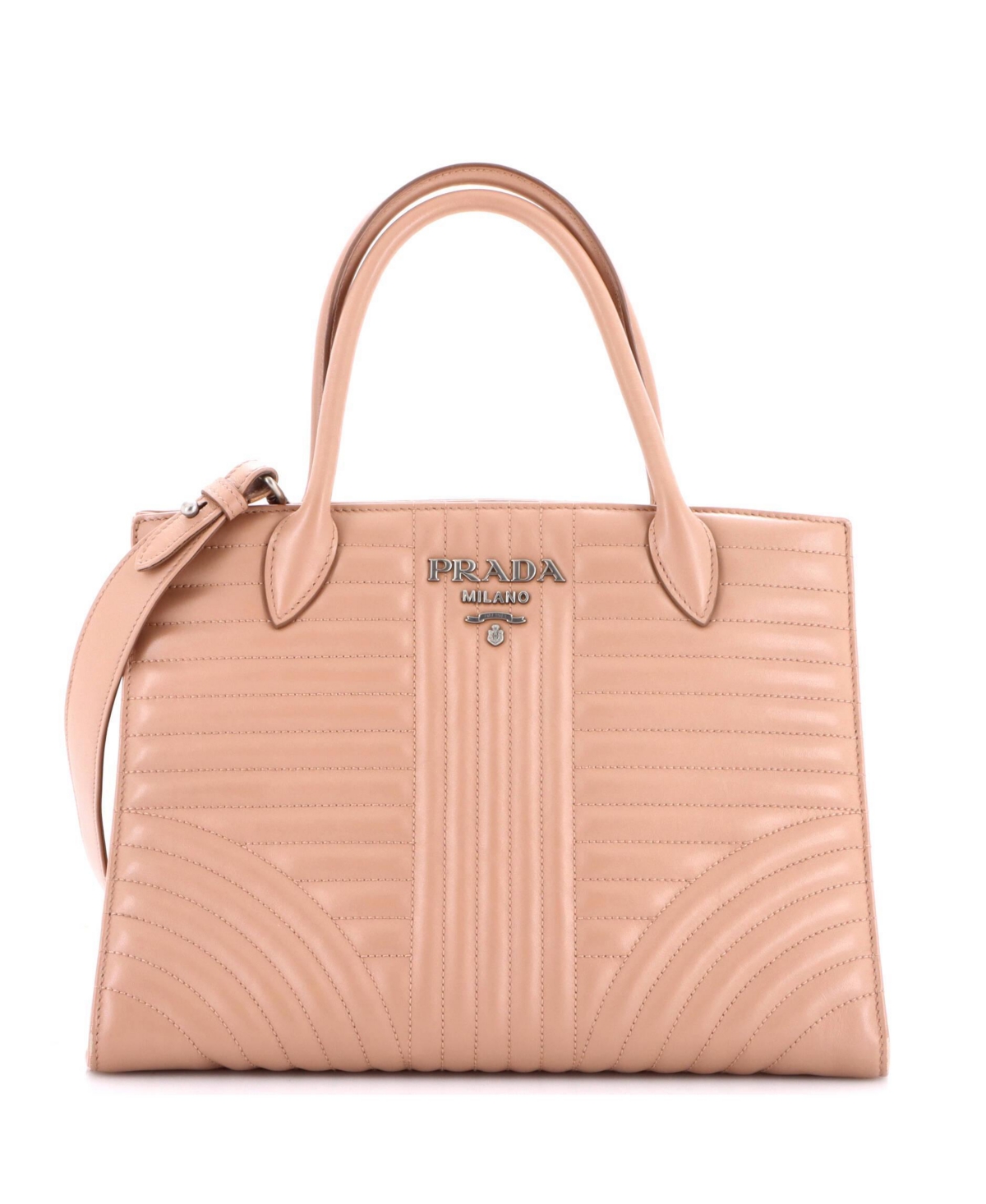Click here for Pre-Owned Prada Medium Convertible Open Tote Diagr... prices