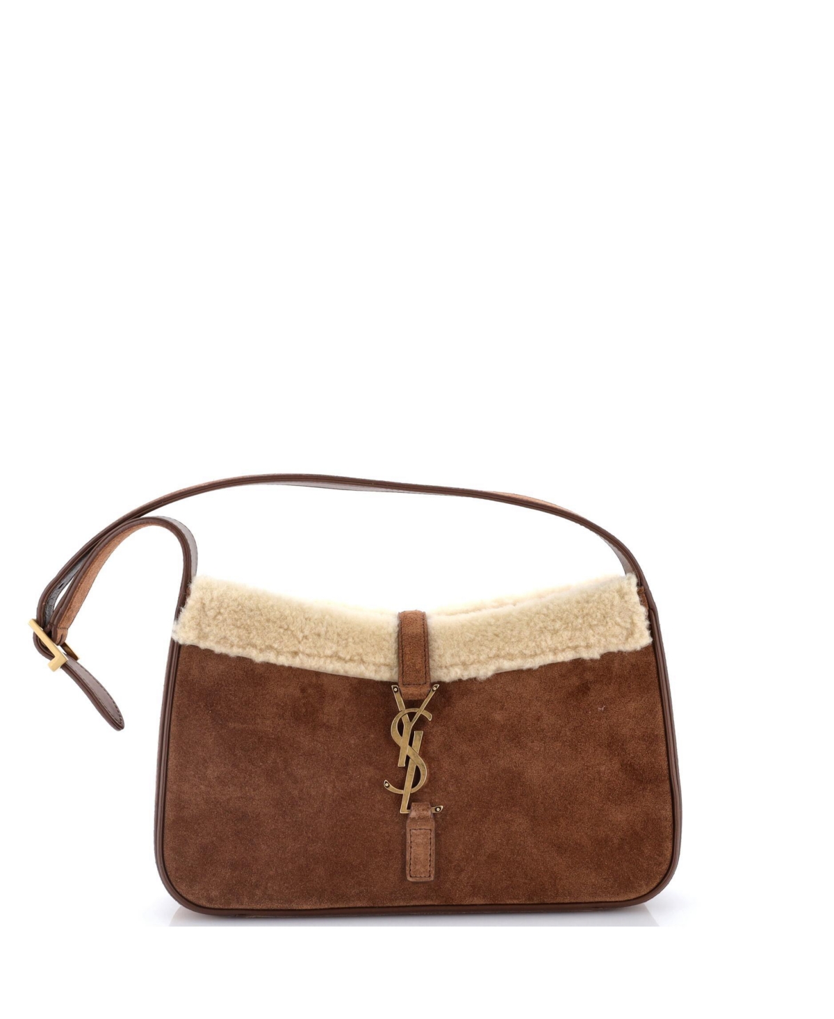 Click here for Pre-Owned Saint Laurent Small Le 5 a 7 Hobo Suede... prices