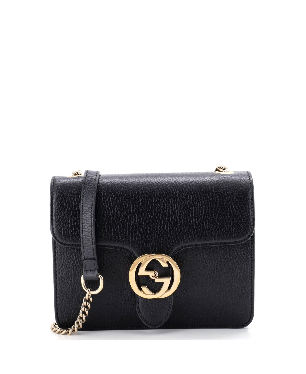 Click here for Pre-Owned Gucci Small Interlocking Shoulder Bag Le... prices