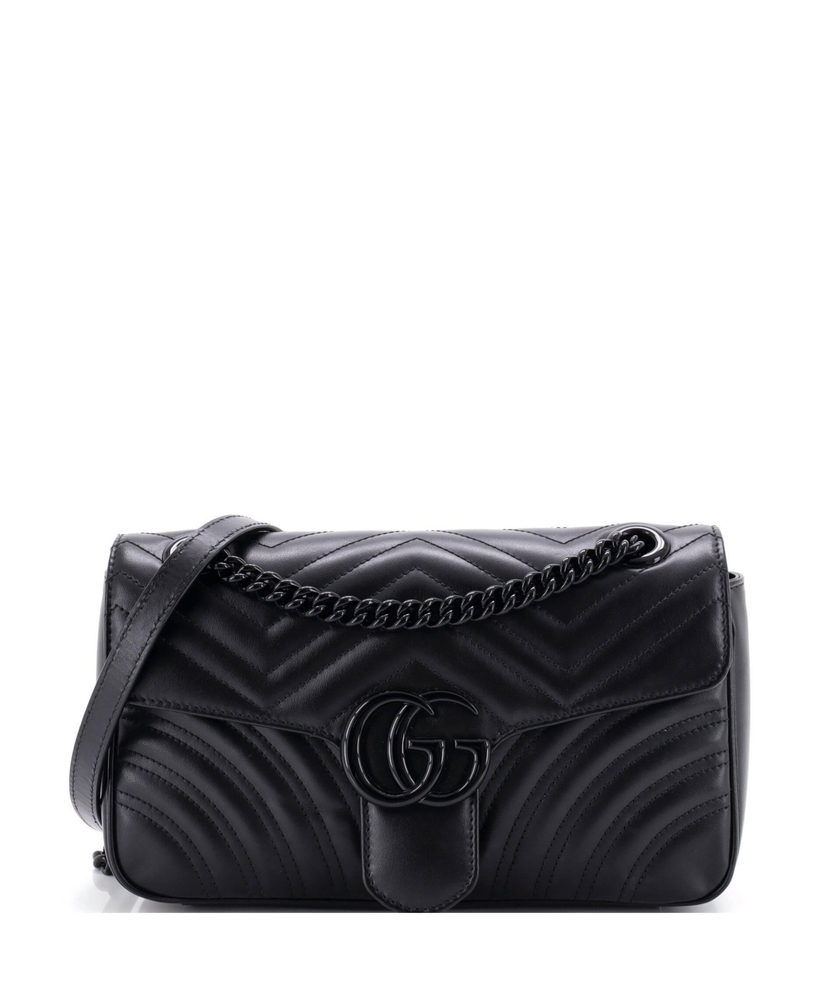 Click here for Pre-Owned Gucci Small Gg Marmont Flap Bag Matelass... prices
