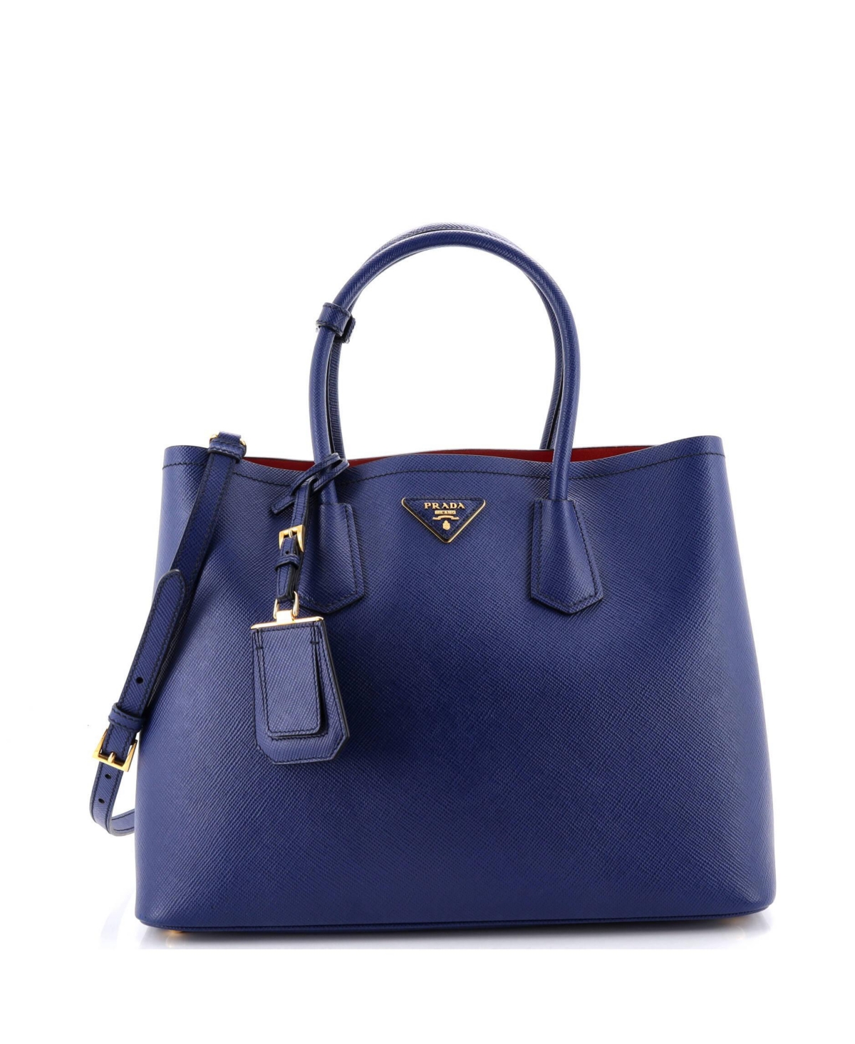 Click here for Pre-Owned Prada Medium Cuir Double Tote Saffiano L... prices