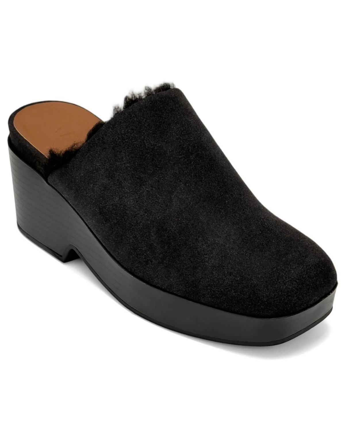 Click here for Aerosoles Womens Chata Shearling Clog - Black Faux... prices