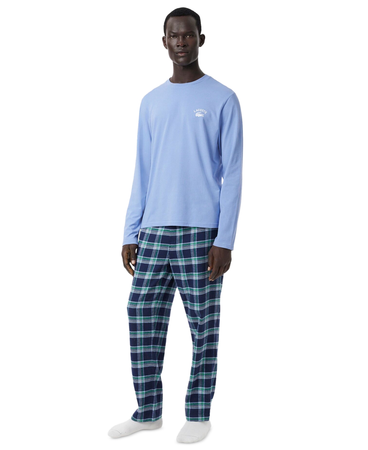 Click here for Lacoste Mens Crewneck Pajama  2-Piece Set - Aphyll... prices