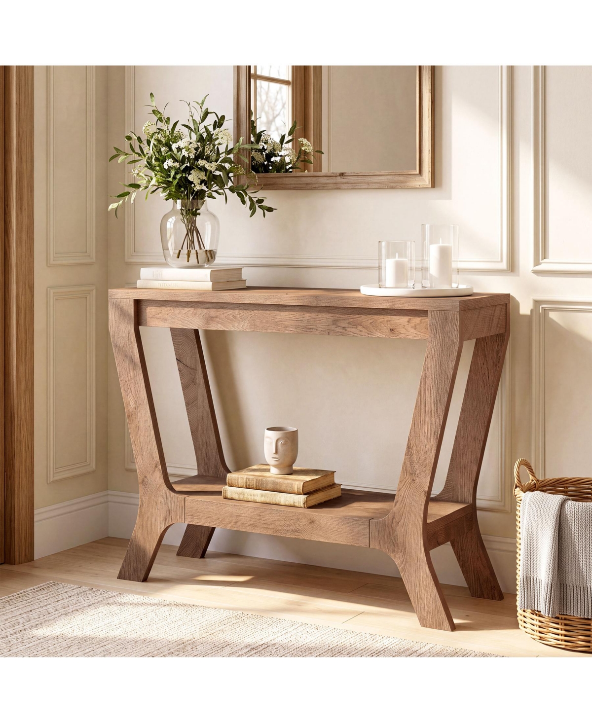 Click here for Tribesigns Solid Console Table  Farmhouse Wood Ent... prices
